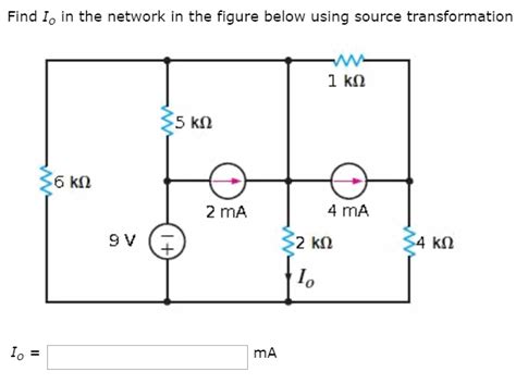 Solved Find Io In The Network In The Figure Below Using