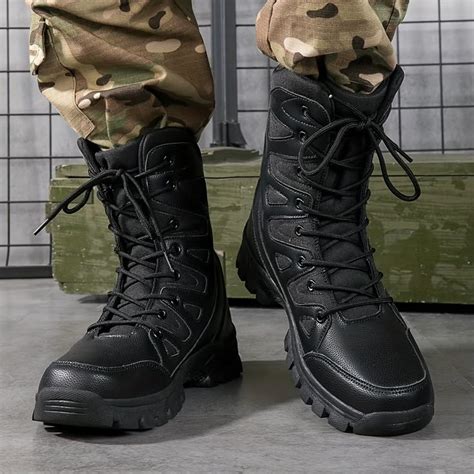 Botas De Trabajo Tácticas Militares De Caña Alta Para Hombre