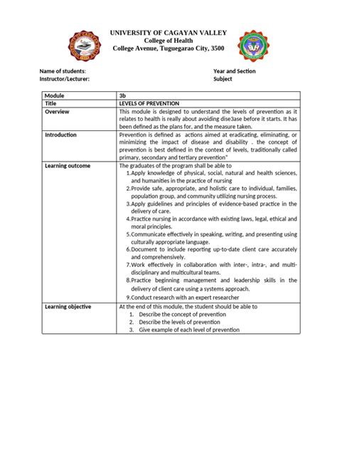 Chn 1 Module 3b Pdf Preventive Healthcare Physical Examination