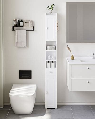 Vasagle Slim Bathroom Storage Cabinet Narrow Bathroom