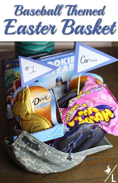Baseball Themed Easter Basket A Cowboys Life Easter Eastert