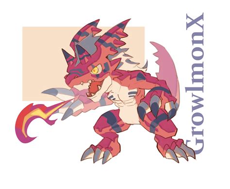 Growmon Digimon Absurdres Highres Claws Digimon Creature