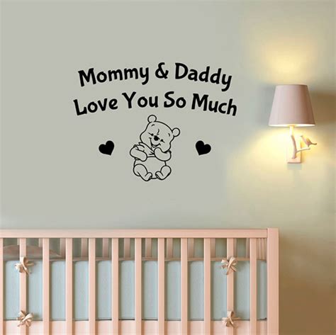 Mommy And Daddy Love You Quote Wall Decal Winnie The Pooh Sticker Vinyl