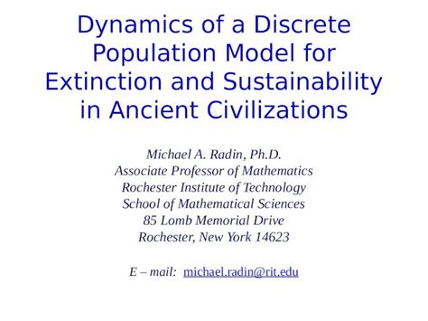 pptx dynamics of a discrete population model for extinction and