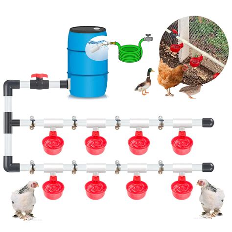 Ayakol Automatic Chicken Waterer System Diy Poultry Pipe Water Feeder