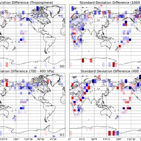 Spatial Distribution Of Temperature Standard Deviation Departure Download Scientific Diagram