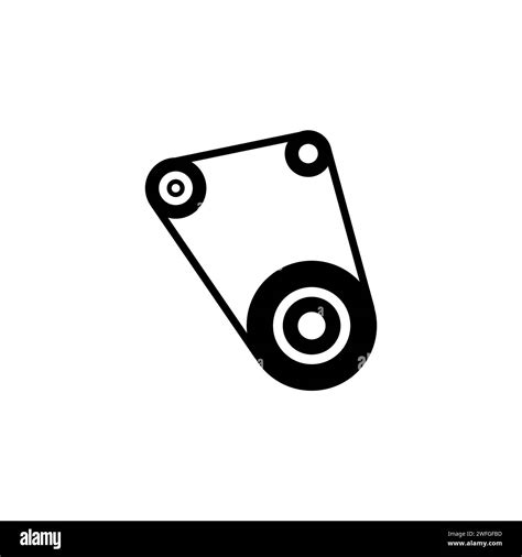 Timing Belt Generator Strap Flat Vector Icon Simple Solid Symbol