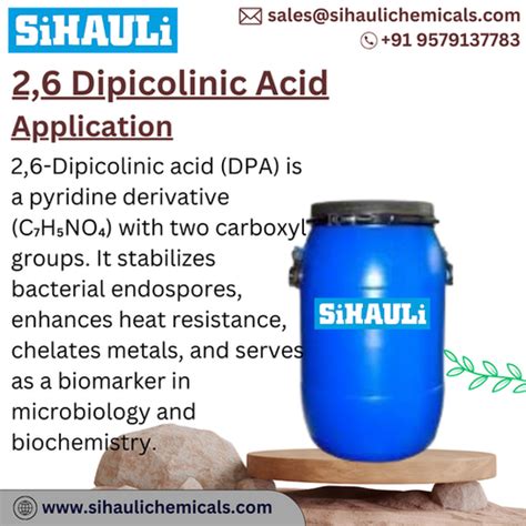 26 Dipicolinic Acid Manufacturers And Exporters Sihauli Chemicals