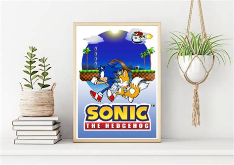 Video Game Art Sonic Print Retro Video Game Wall Print Sonic The