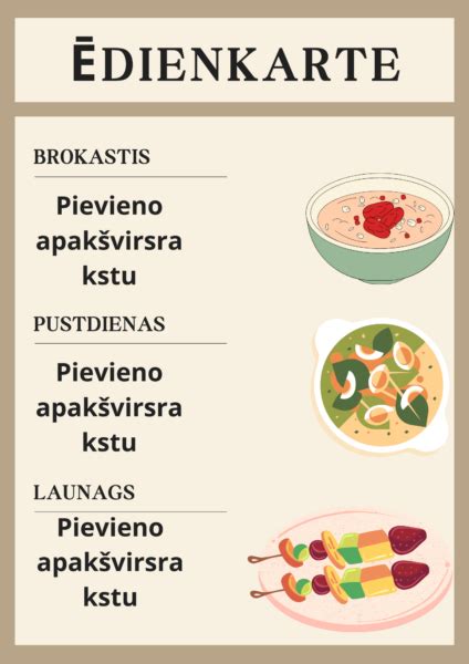 Ēdienkartes Mācību Materiāli