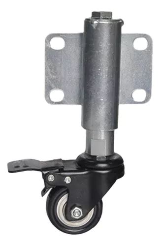 Roda De Suporte Para Portão Roda Auxiliar Com Mola Preto