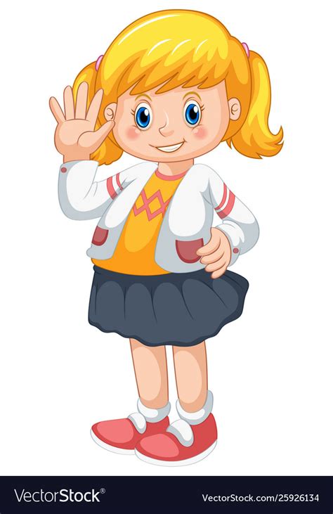 A Cute Female Student Character Royalty Free Vector Image