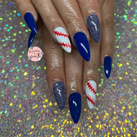 30 Baseball Nails For A Cute Game Day Manicure The Beauty Pursuit