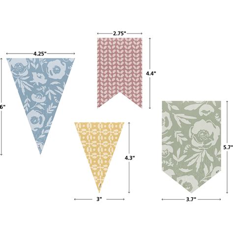 Classroom Cottage Pennants Accents Assorted Sizes Tcr7197 Teacher