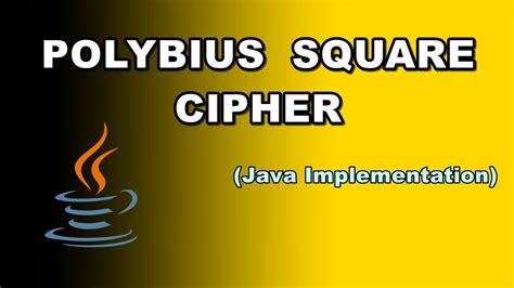 Polybius Square Cipher Java Implementation Youtube
