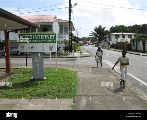 A Street In Sinnamary French Guiana Site Of The Kourou Space Center