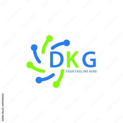 dkg logo design initial creative letter on white background dkg vector