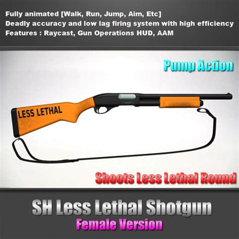 Second Life Marketplace Sh Less Lethal Shotgun Female Version
