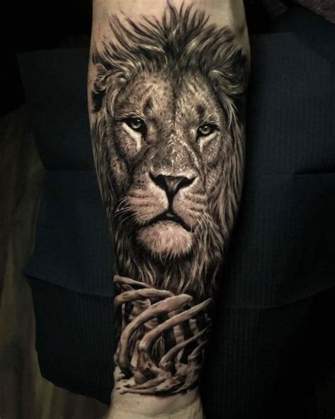 Hyper Realistic Lion Tattoo Lion Forearm Tattoos Lion Head Tattoos