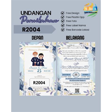 Jual Undangan Bolak Balik Custom Invitation Wedding Pernikahan