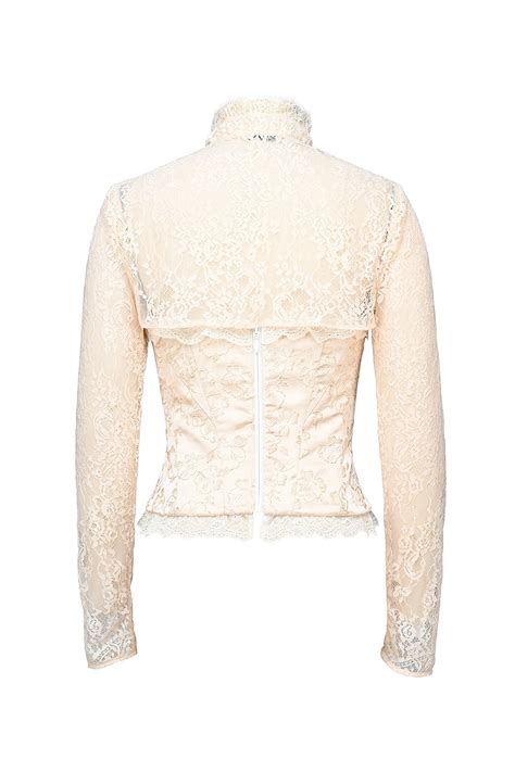 Clothing Tops Perdita Ivory Metallic Jacquard Corset Top
