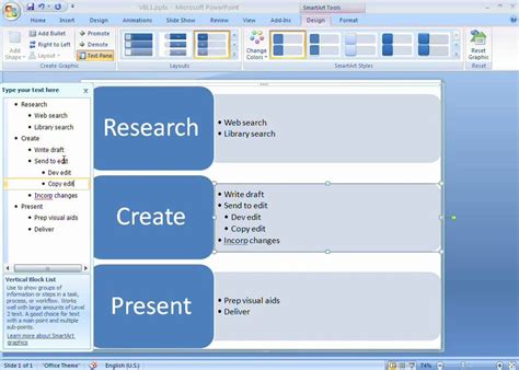 office 2007 demo create a vertical block list youtube