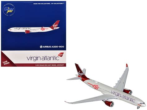 Airbus A330 900 Commercial Aircraft Virgin Atlantic G Vsrb Gray With Red Tail 1400 Diecast