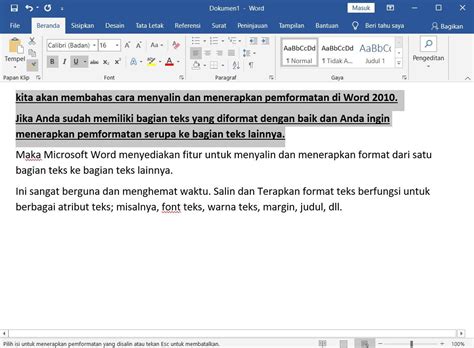 Work 2 Cara Apply Formatting Pada Microsoft Word 2010 2013 2016