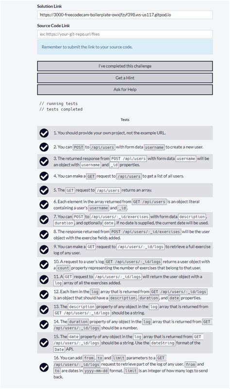 Back End Development And Apis Challange Not Progressing After Passing