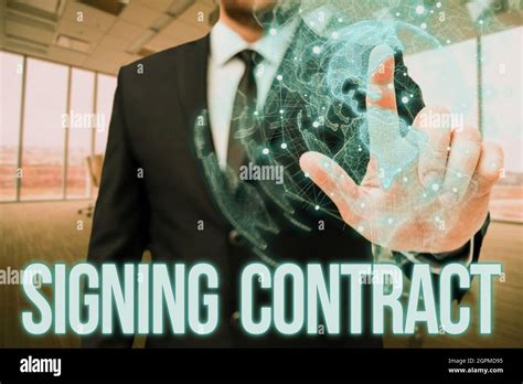 Text Sign Showing Signing Contract Word Written On The Parties Signing