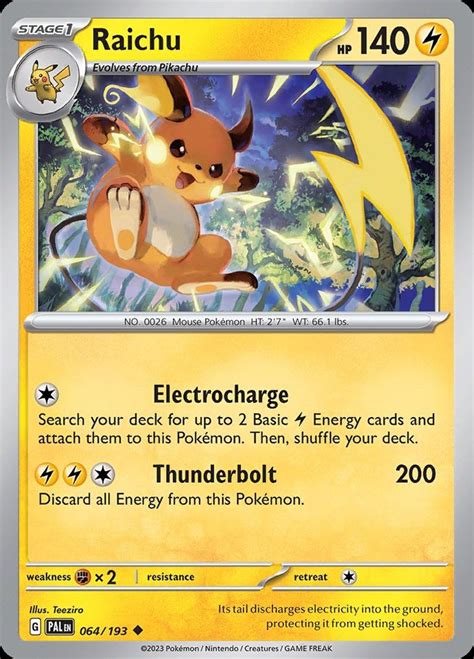 Raichu Sv2 64 Pokemon Tcg Pok Cards