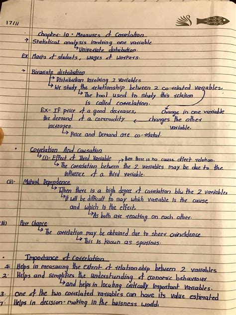 Measures Of Correlation Notes Pdf