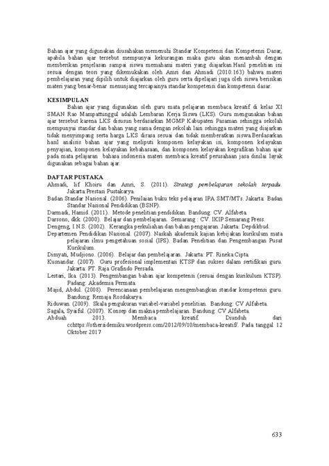 E Prosiding Riksa Bahasa Xi Pdf 653 633 Bahan Ajar Yang Digunakan Diusahakan Memenuhi Standar