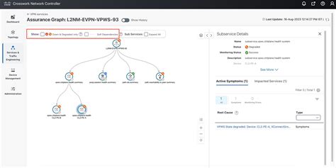 Cisco Crosswork Network Controller 7 0 Service Health Monitoring Analyze Service Health [cisco