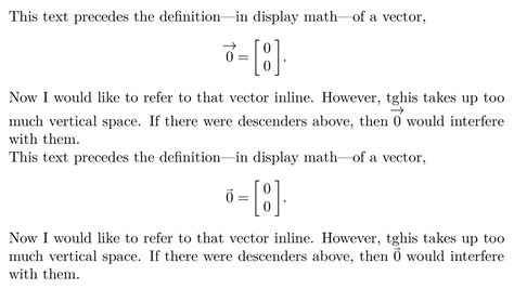 Overarrows What Is The Way To Use Vector Arrow Notation Inline
