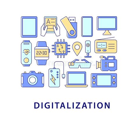 Digitalization Symbol Stock Illustrations 1377 Digitalization Symbol