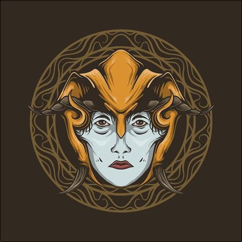 Premium Vector Medieval Woman Head Culture Vector