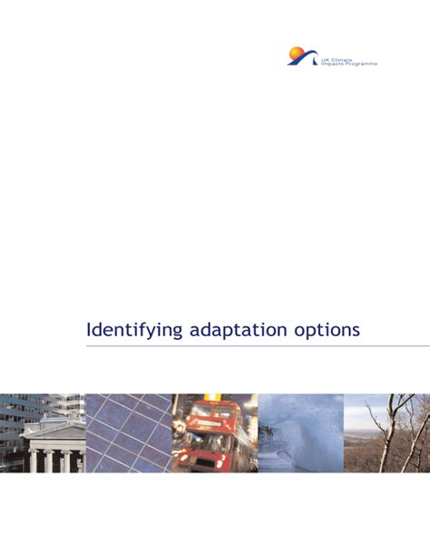 Identifying Adaptation Options