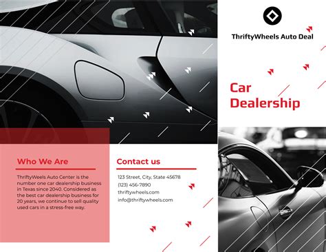 Free Car Dealership Tri Fold Brochure Template To Edit Online