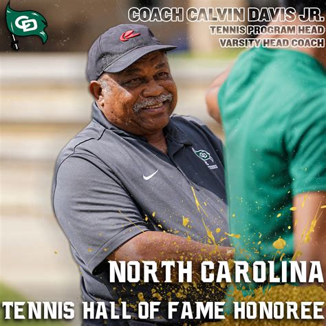North Carolina Tennis Hall Of Fame Honoree Coach Calvin Davis Jr