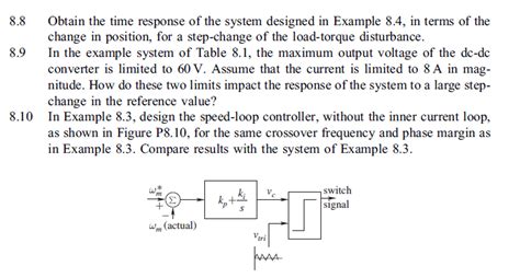 Solved In A Unity Feedback System The Open Loop Transfer