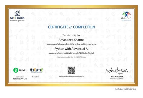 Completed Python With Advanced Ai Course Amandeep Sharma Posted On