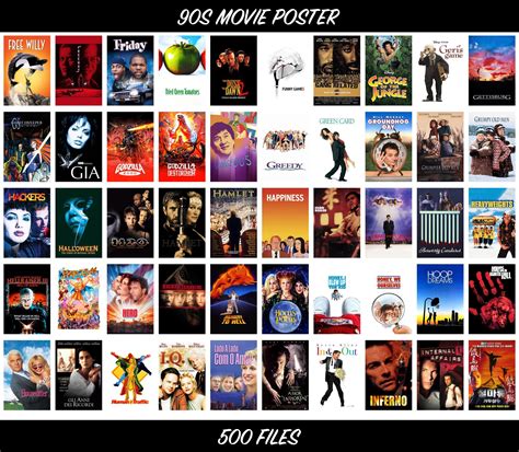 500 90s Movie Posters 1990s Classic Movie Prints Vintage Film