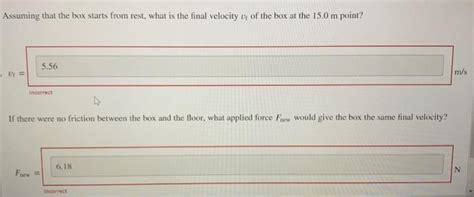 Solved A Constant Applied Force Fp Of 13 0 N Pushes A Box