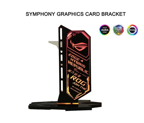 Diy Graphics Card Bracket Argb Symphony Rog Gpu Holder 5v 3pin Vertical