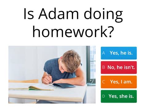 Present Continuous Questionsans Questionário