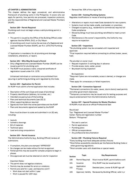 Plumbing Permit Regulations In The Philippines Pdf Sanitary Sewer