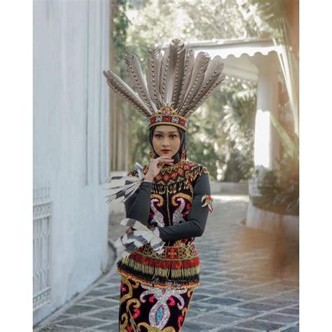 Jual Baju Adat Dayak Full Set Akesories Pakaian Tradisional Dayak