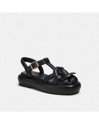 Black Coach Flats And Flat Shoes For Women Lyst
