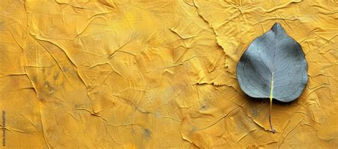 Tranquil Yellow Background Featuring A Delicate Eucalyptus Leaf Texture